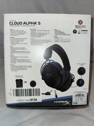 HyperX Cloud Alpha S Wired Over-Ear Gaming Headset - Blue 740617289916 | eBay