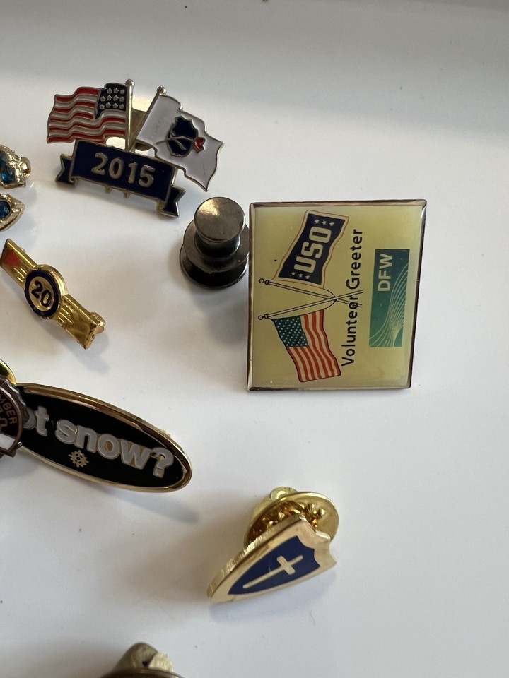 Lot 45 Pc Mixed Lapel Hat Pins Events Flags Travel Awards Random Misc ...