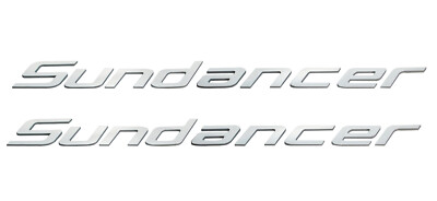 2Pc SEA RAY SUNDANCER Boat Logo Emblem Letters Badge 24.25" Long Chrome ...