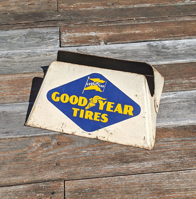 VTG Goodyear Tires Metal Tire Display Stand Rack Advertising Sign Merch ...