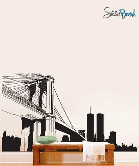 NYC Brooklyn Bridge Wall Decal. New York City Decor. #334 | eBay