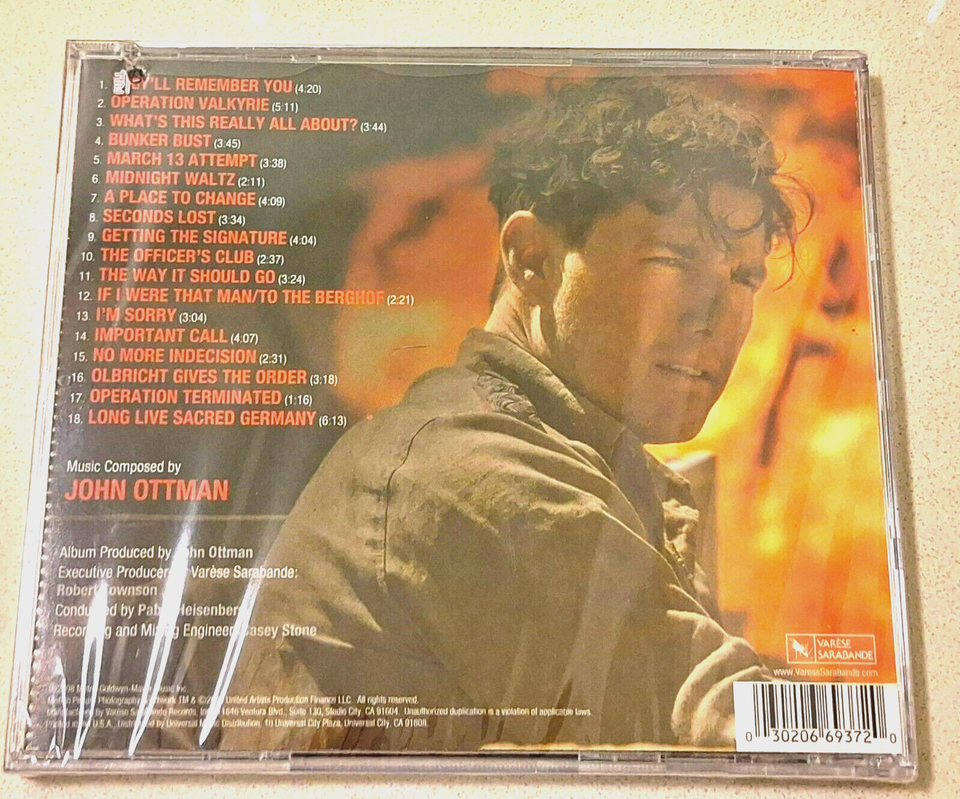 Valkyrie Original Motion Picture Soundtrack John Ottman CD 2008 SEALED ...