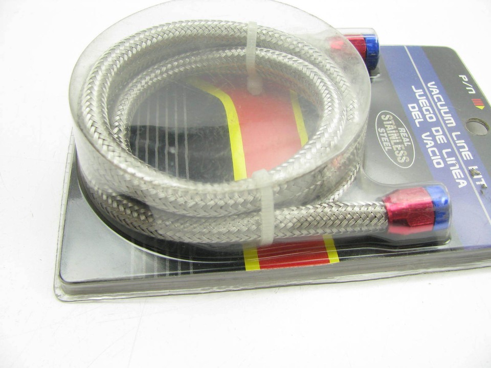 Spectre 19190 3ft Stanless Steel Braided 5/32" Vacuum Line Kit W/ 2 ...