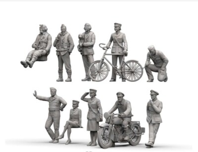 Peddinghaus 3D Print 1/72 72F388 5 RAF Pilots And 5 Ground Crew ...