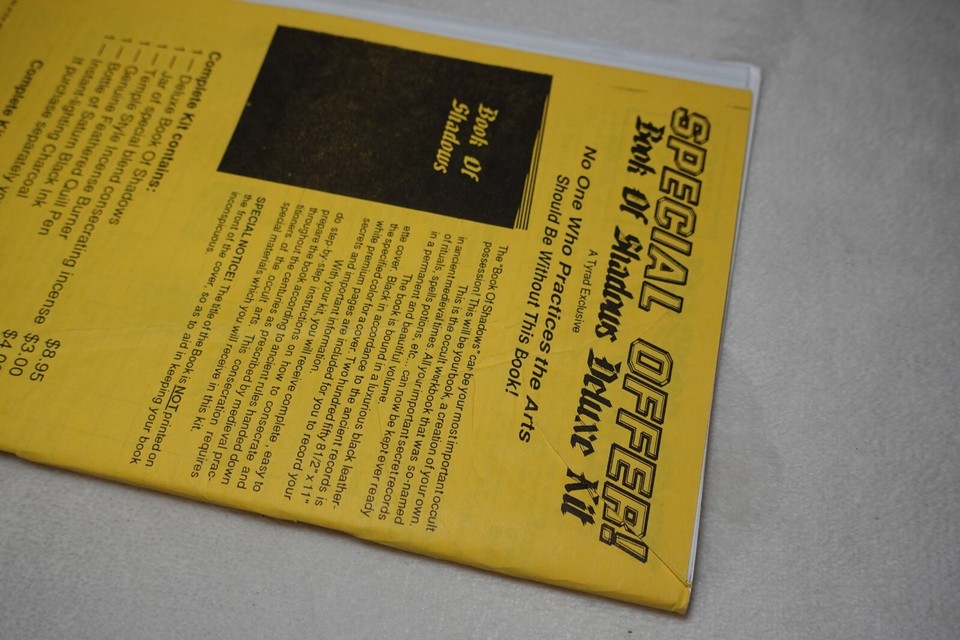 Tyrad Company 1995 Occult Books Curios Amulets Herbs Unique Original ...