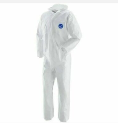 2x DuPont Tyvek Classic Hooded Coverall Cat 3 III Type 5/6 Size XXL ...