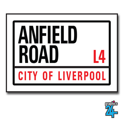 Anfield Liverpool Football Street Sign A4 Metal Plaque Decor Unofficial ...