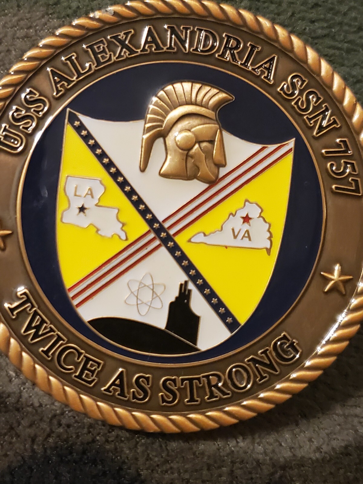 USS Alexandria SSN 757 NAMED TODD A SANTALA Challenge Coin | eBay