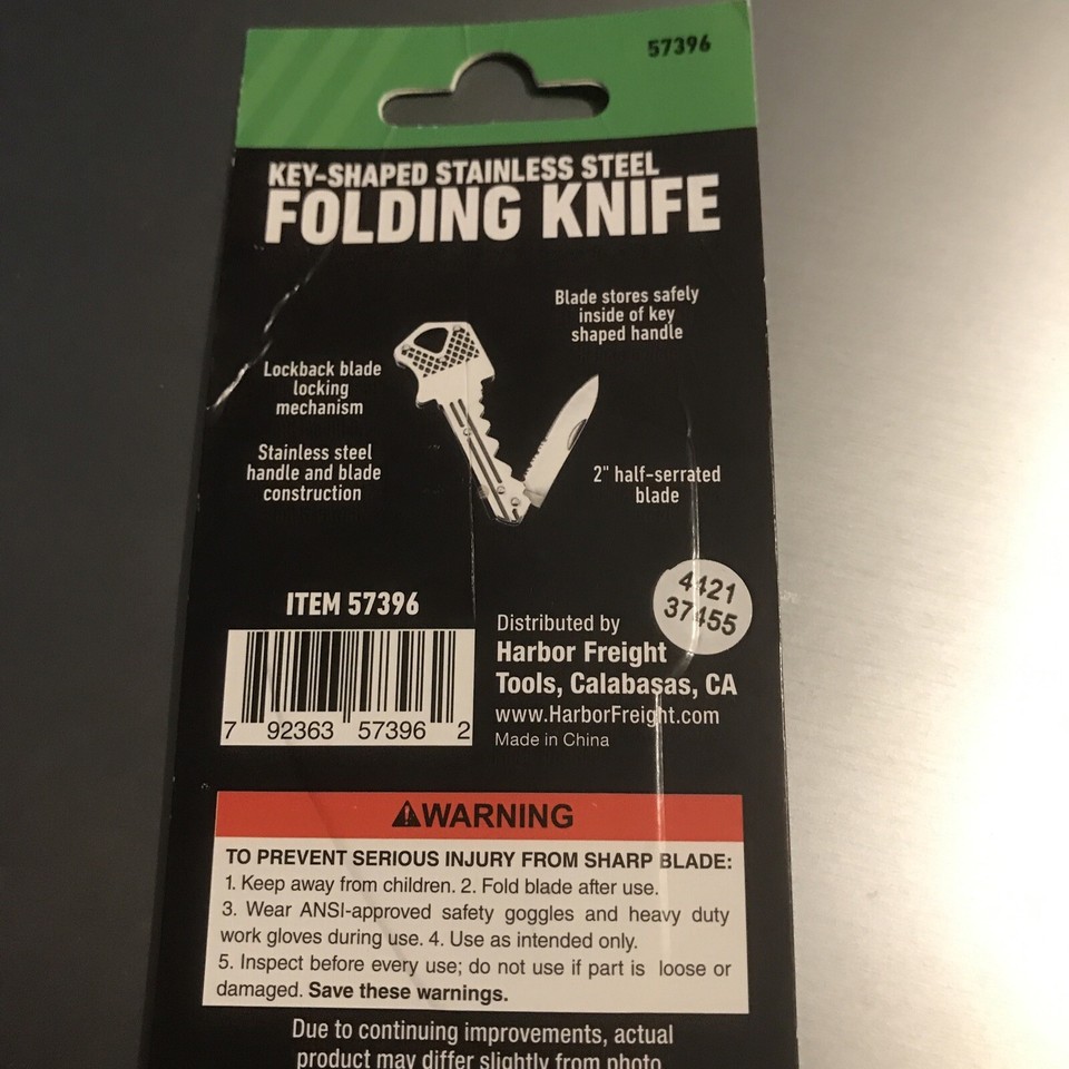 🔑Key Shaped Folding Knife with Lock Blade For Pocket or Keychain SS | eBay