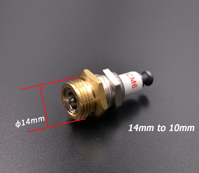 1PC RCEXL CM6 plug 14mm to 1/4-32 Brass Spark Plug Bushing Adapter ...