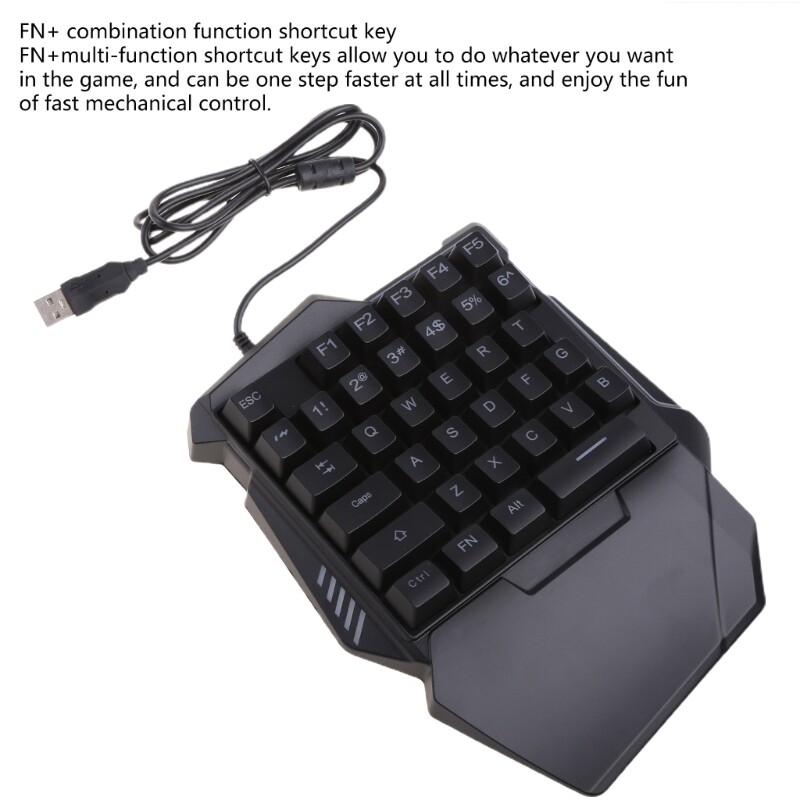 Gamers One-Handed Gaming Keyboard Keypad Backlit 35-Key Keypads Stylish ...