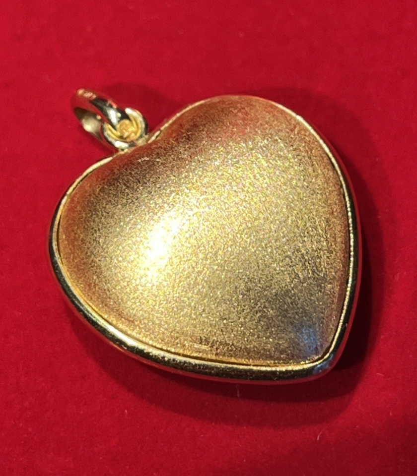 Fine Italian 18K Tri-Color Gold Weave Satin-Finish Heart Pendant | eBay