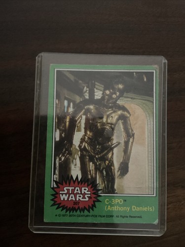 1977 Topps Star Wars Vintage #207 C-3PO Golden Rod Error SSP RARE!! | eBay