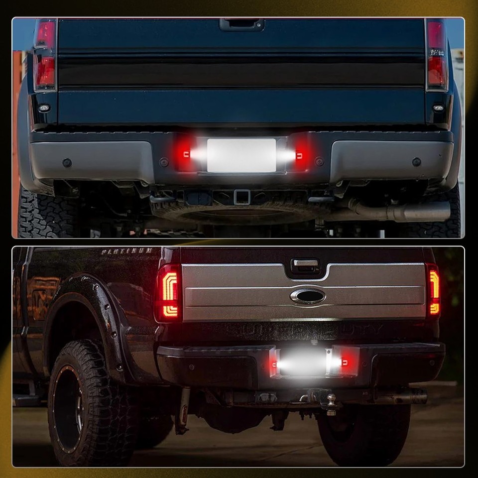 2X For Ford F150 F250 F350 LED License Plate Light Rear Bumper Tag ...