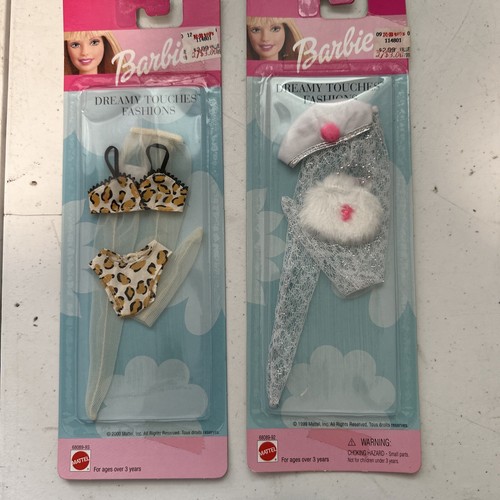 1999 2 SETS Mattel BARBIE Dreamy Touches Fashion White Lace 68089 NIP ...