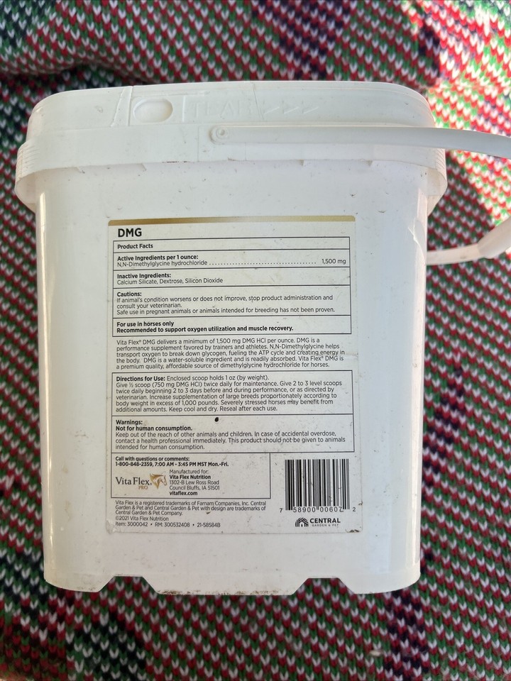 Vita Flex Pro DMG 1500 Horse DMG Supplement 5 Pounds 80-Day Supply | eBay