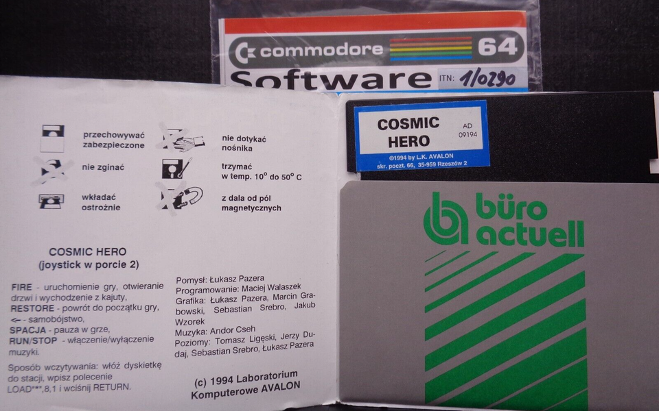 COMMODORE 64/128 -- COSMIC HERO (LK AVALON - DISK) | eBay