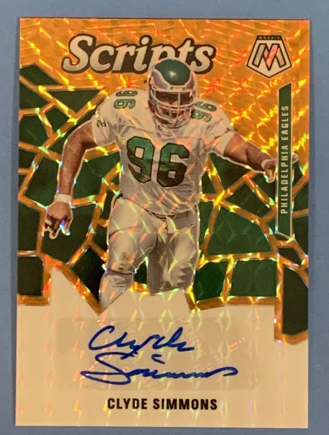 2020 Panini Mosaic - Scripts Orange #S5 Clyde Simmons (AU) for sale ...