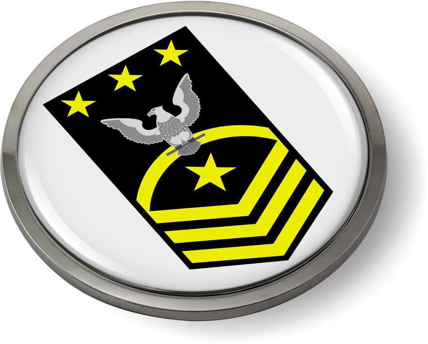 U.S. Navy Enlisted Ranks & Insignias, Emblems, Car Stickers CHROME ...