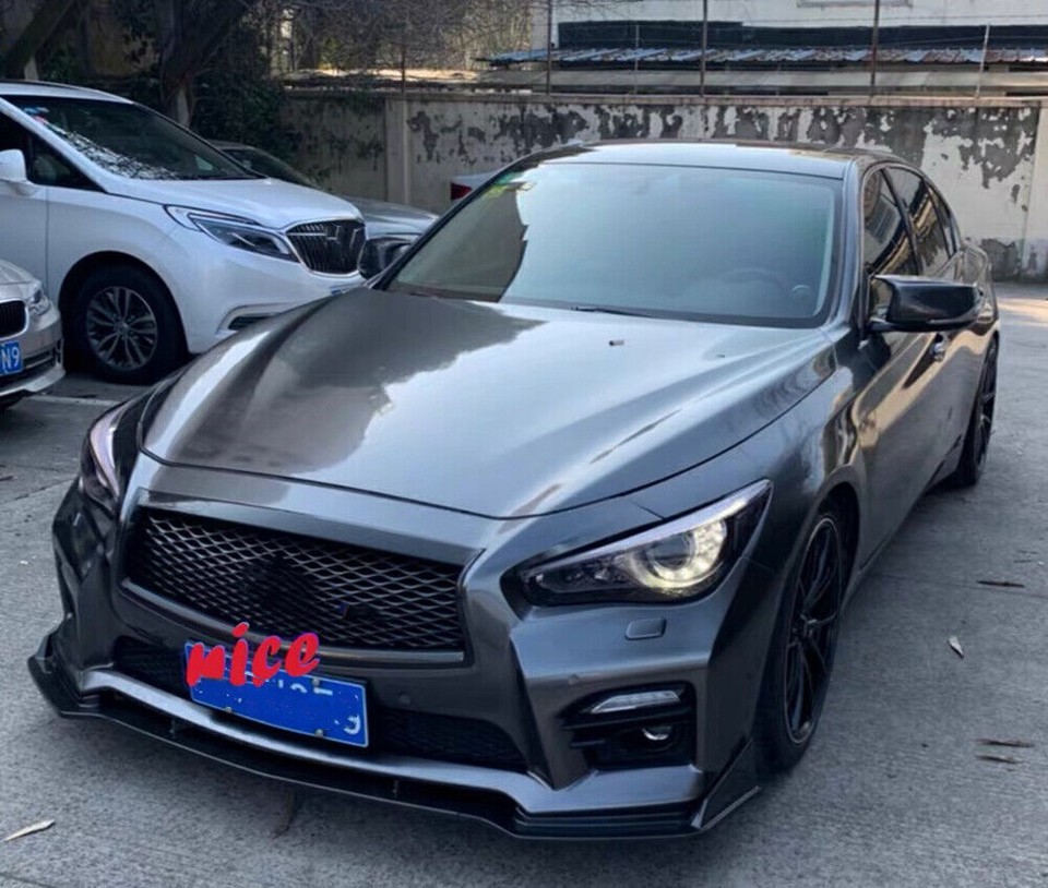 Front & Rear Spoiler Wing Lip + Side Mirror Cover For Infiniti Q50 2014 ...