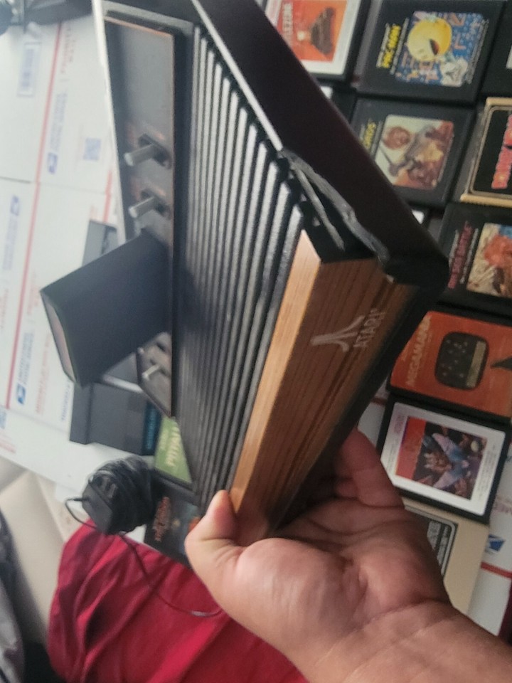 atari 2600 Av Modded Rca With Cables , Controller And Games Lot Bundle ...