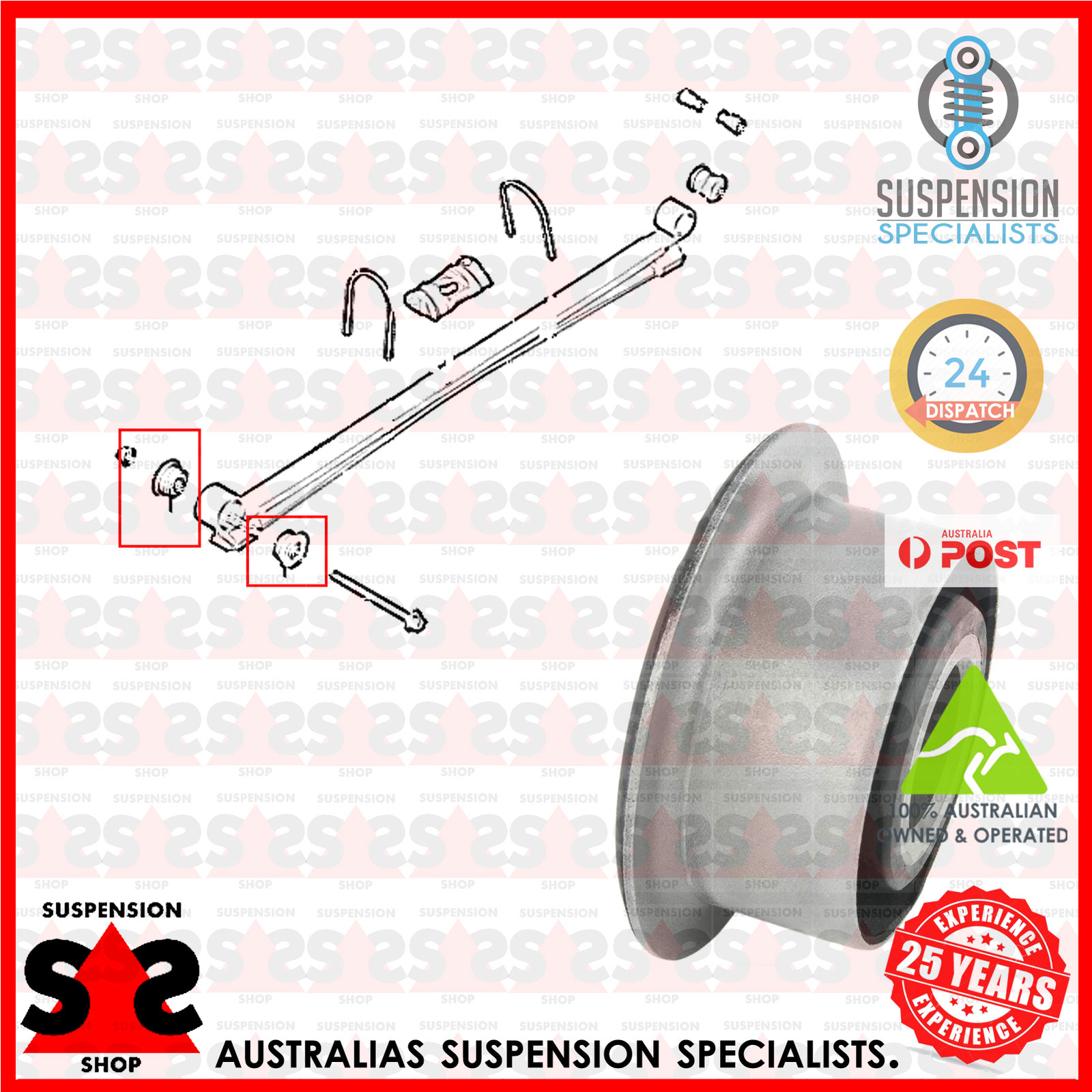 Bushing, Leaf Spring Suit FORD Transit Courier B460 Mpv 1.0 EcoBoost ...