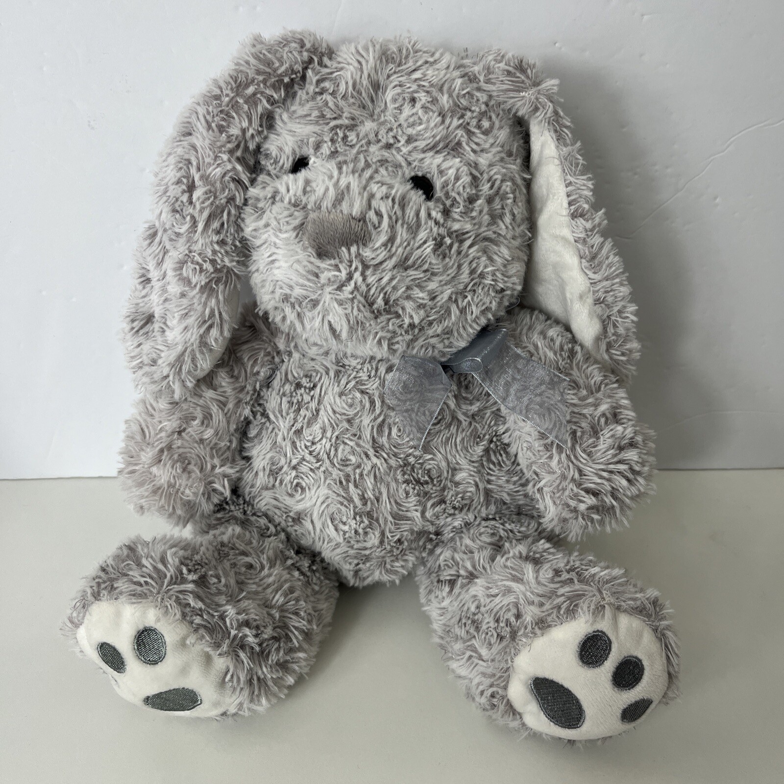 Hugfun Swirly Gray Bunny Rabbit Plush Stuffed Animal Toy Floppy Ears 10 ...