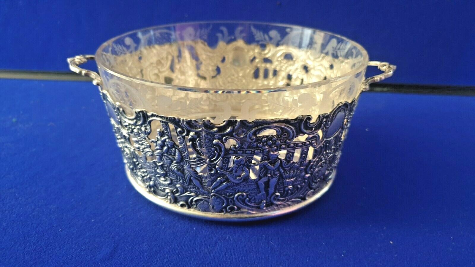 Silver Basket with Glass Liner Brand Hier & Company - Possibly Gorham ...