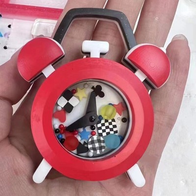 Quicksand Resin Shaker Silicone Mold Alarm Clock Pendant Mold Keychain ...