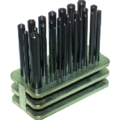 TRANSFER PUNCH SET Fraction Sizes Hole Locator 28 Pieces 3/32" to 1/2 ...