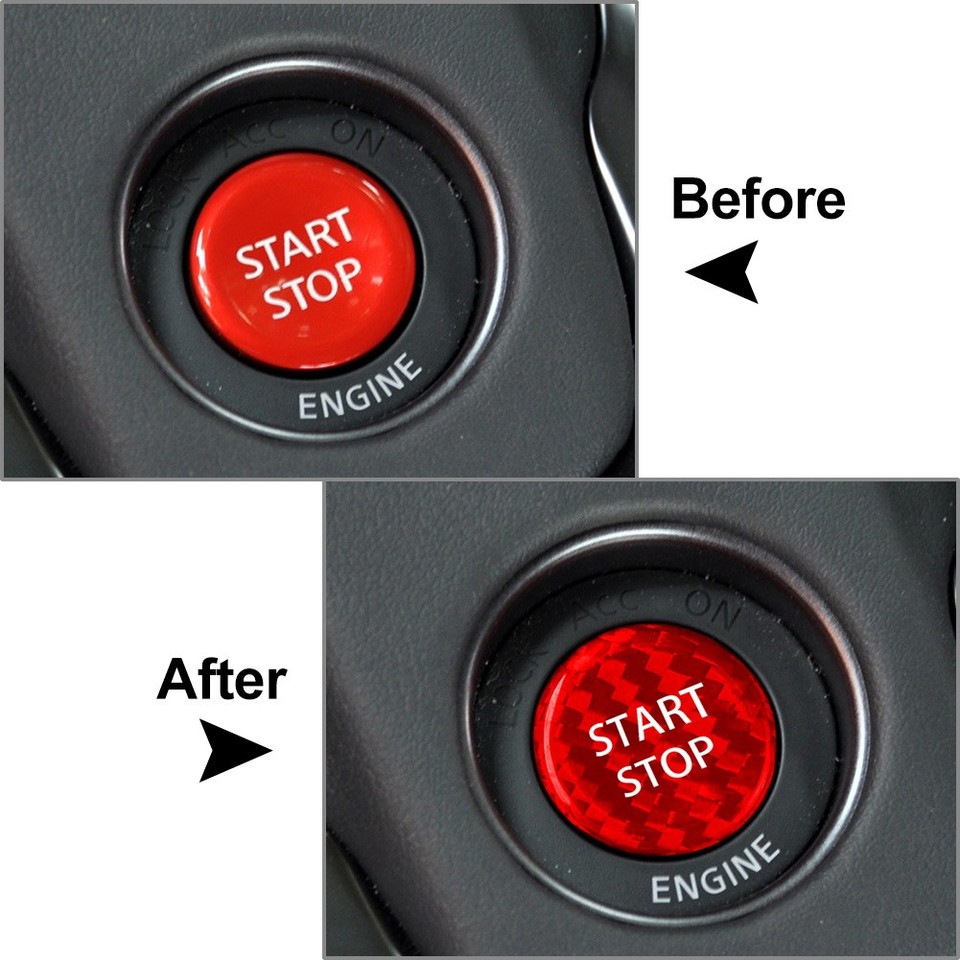 FIT Nissan GTR R35 2008-2016 Carbon Fiber Engine Start-Stop Push Button ...