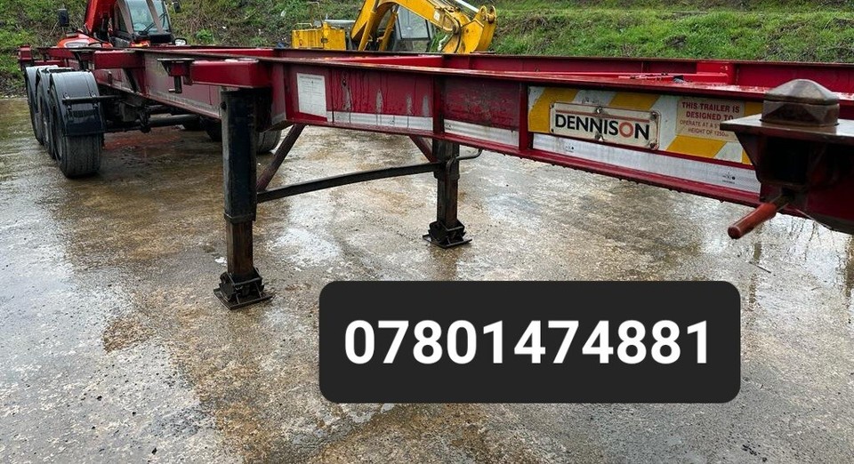 45ft Flat Trailer with twist locks 3 Axle Container Trailer *Can ...