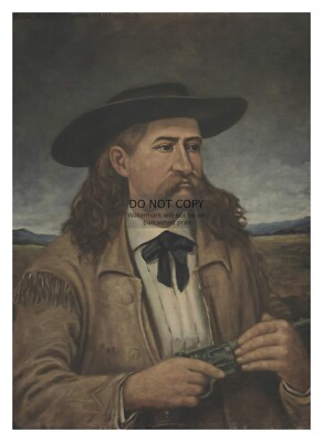 JAMES BUTLER HICKOK "WILD BILL" HOLDING REVOLVER WILD WEST PRINT 5X7 ...