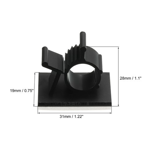 50Pcs Cable Management Clips, 10-13mm Dia Self Adhesive Nylon ...