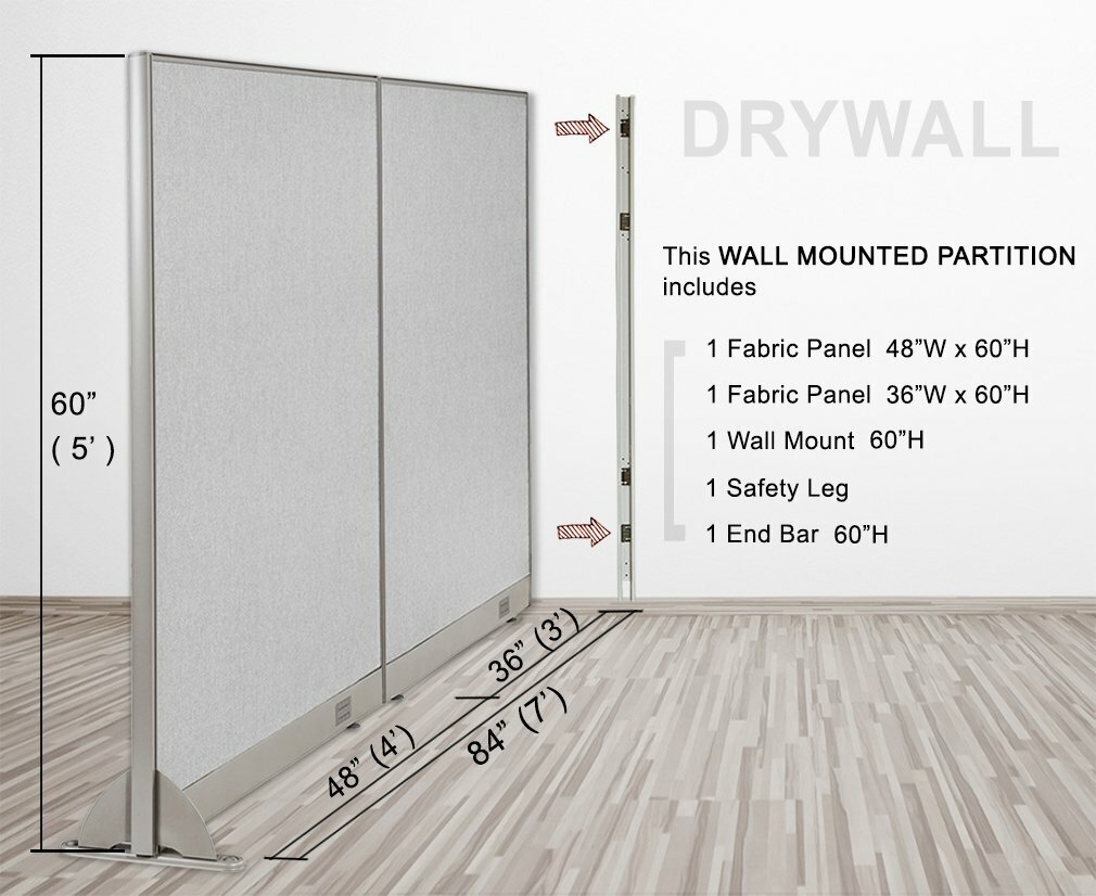 Wall Mounted Room Dividers 4 Panel Wall Divider, Room Divider