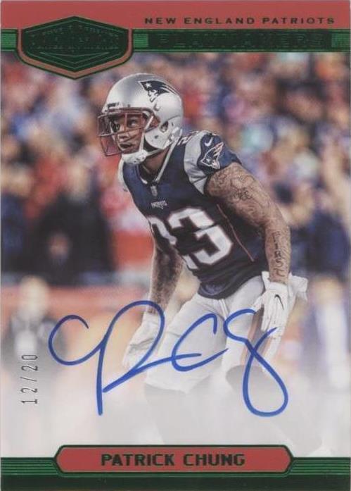 2018 Panini Plates & Patches - Playmakers Patrick Chung #PM-PC Green ...