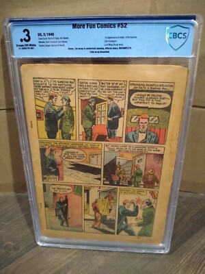 More Fun Comics 52 CBCS 0.3 (1st Appearance and Origin Of Spectre ...