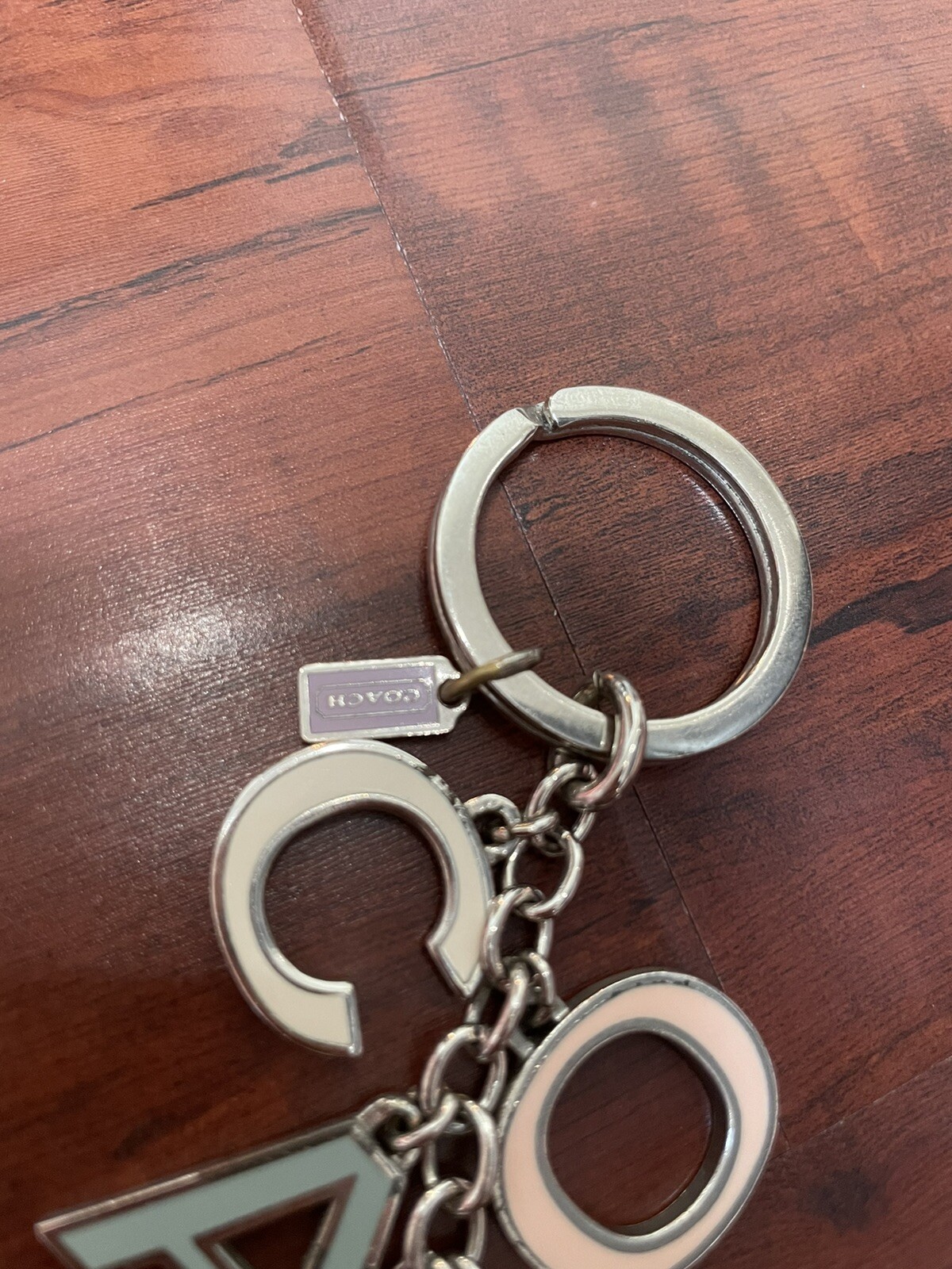 Vintage COACH Keychain Letter Key Fob - Gem