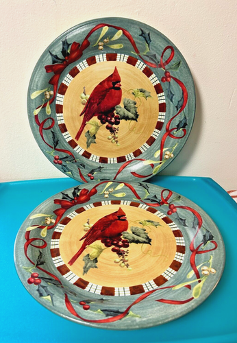 Lenox Winter Greetings Cardinal Dinner Plates 10 1/2" Set of 2 | eBay