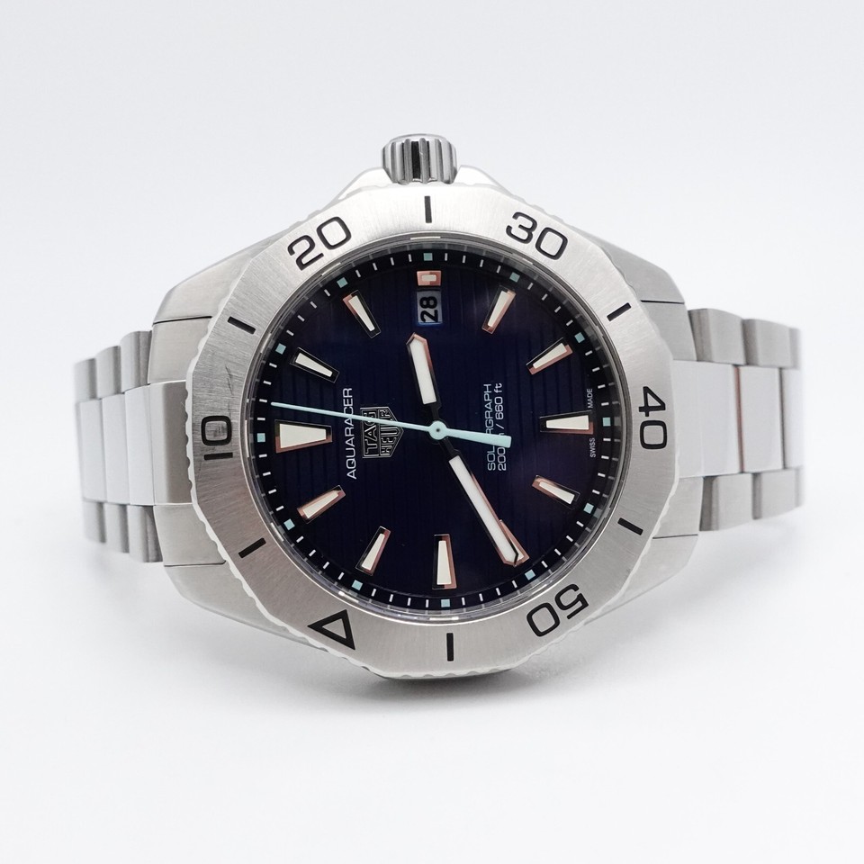 Tag Heuer Aquaracer WBP1113.BA0000 Solagraph Quartz Watch 40mm Box ...