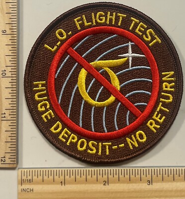 RARE - MILITARY BLACK OPS PATCH - L.O. FLIGHT TEST HUGE DEPOSIT -- NO ...