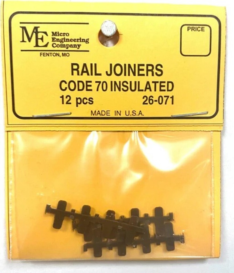 Micro Engineering HO Insulated Rail Joiners Code 70 pkg(12) 26-071 | eBay