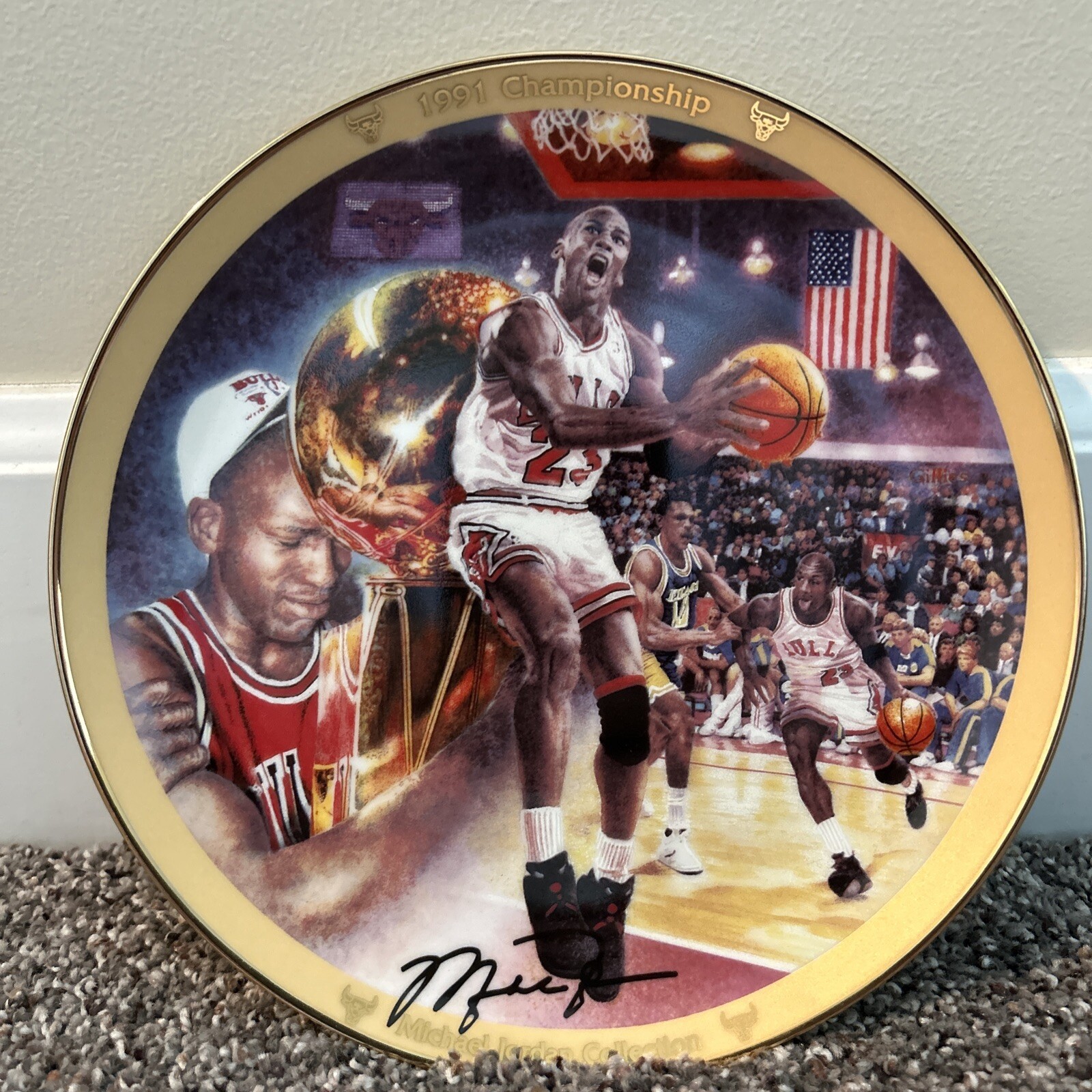 1991 Championship Michael Jordan Plate | eBay