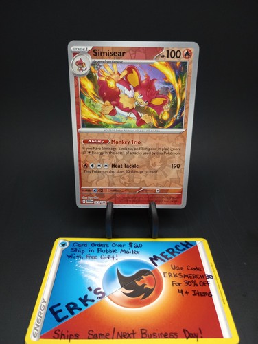 Simisear 021/182 Paradox Rift Reverse Holo Uncommon Pokemon Card | eBay
