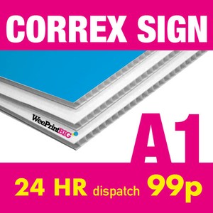 A1 Correx Sign Board Custom Advertising Weatherproof 24hr Dispatch FREE ...