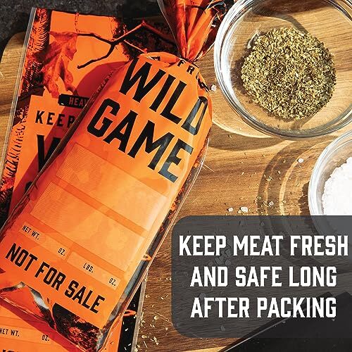50 Pack 1.5Lb Wild Game Freezer Bags Hunting Meat Packaging for Ground ...