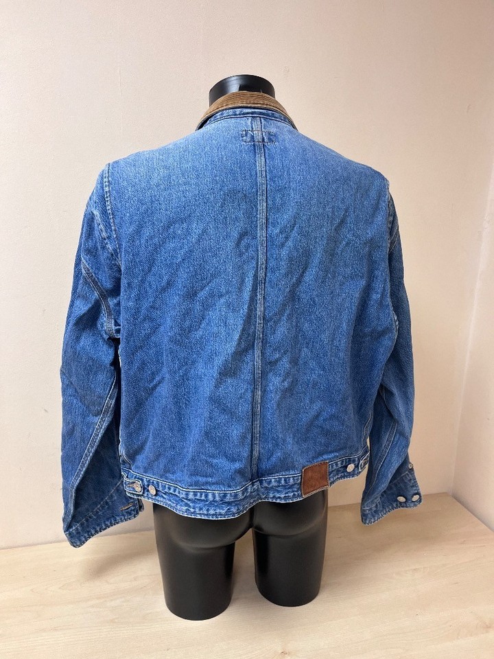 POLO BY RALPH LAUREN men’s light denim collared denim jacket size L CG ...