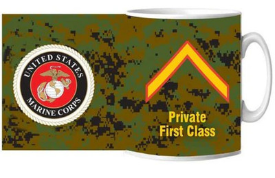 MARINE CORPS PRIVATE FIRST CLASS SERGEANT CAMO CERAMIC MUG 15 OZ | eBay