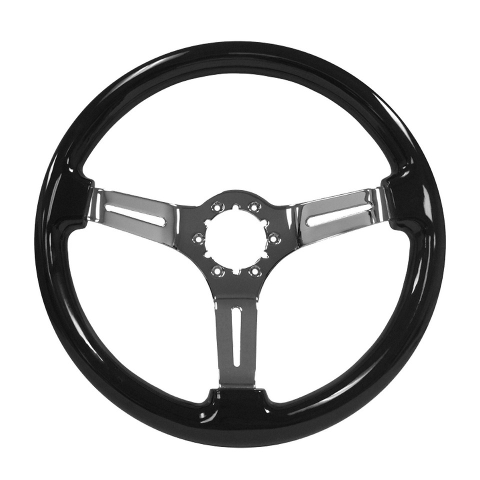 Steering Wheel C2-C3 1963-1982 Corvette Black Ash with Chrome Split ...