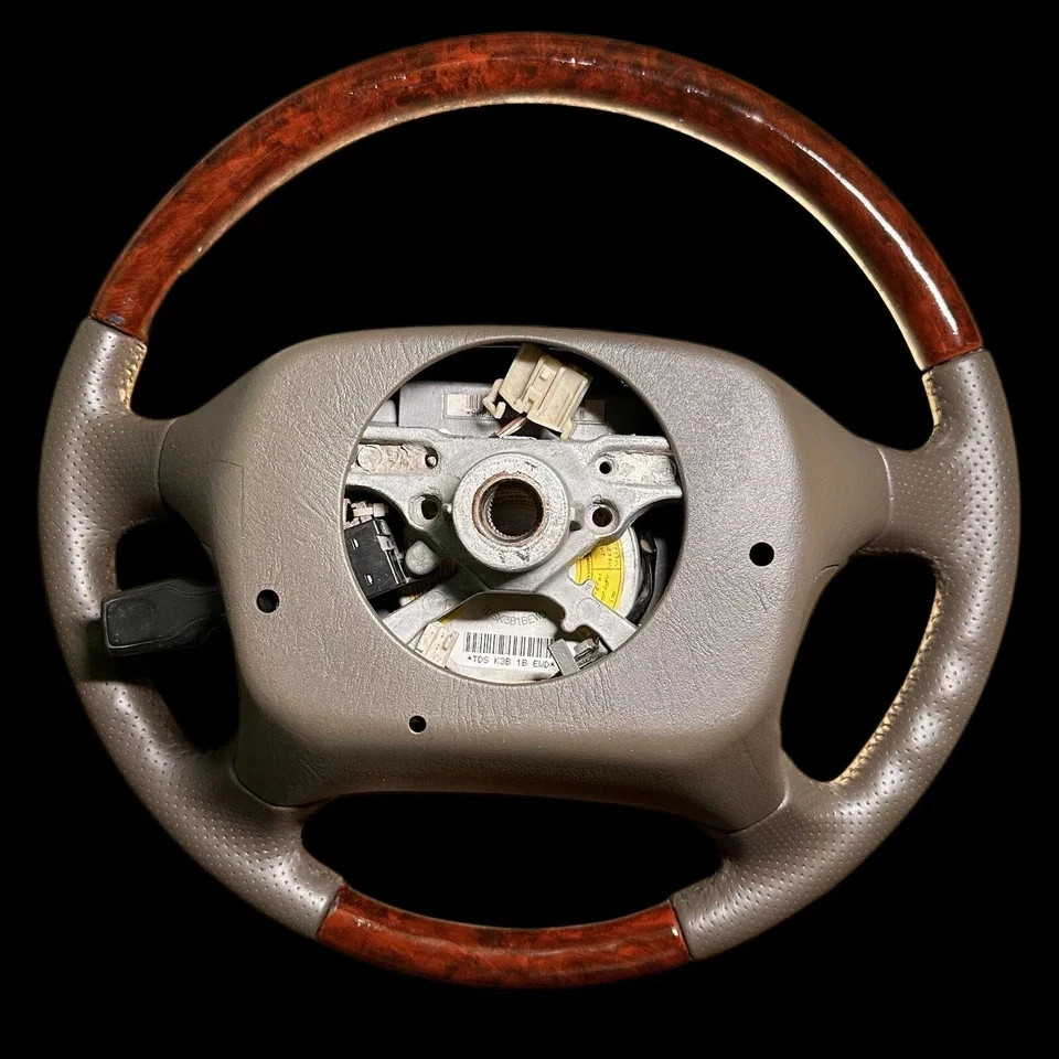 LEXUS LX470 Wooden Grain Perforated Leather Stitched OEM Steering wheel ...